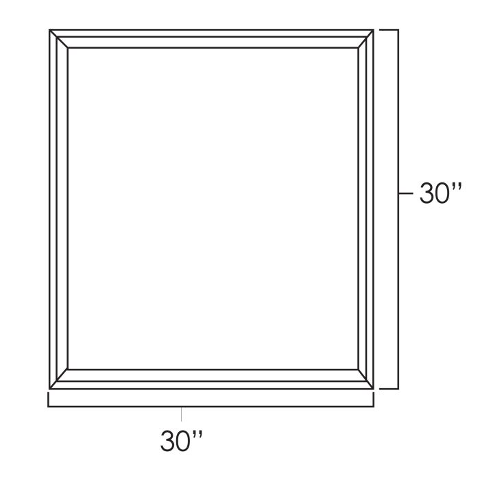 Platinum Shaker - 30x30" - Double Plain Glass Doors