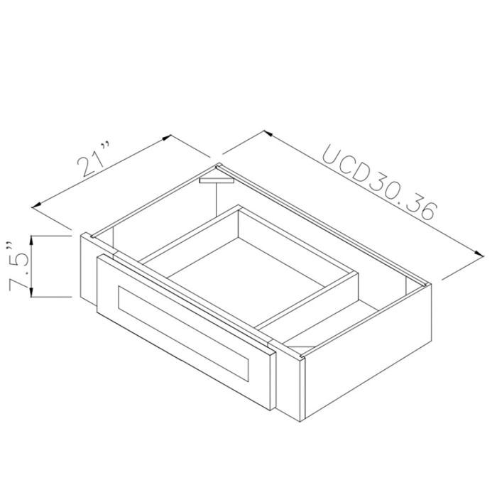 Hickory Shaker - 36" - Under Counter Knee Drawers